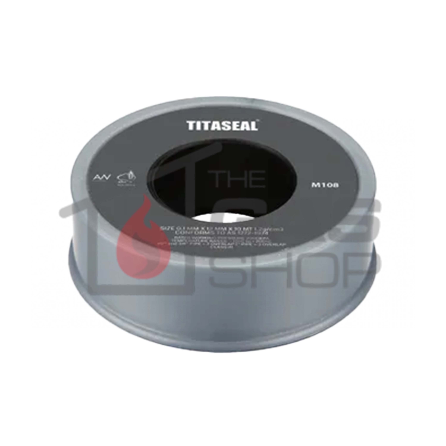 TitaSeal PTFE Premium Grey Water & Gas Teflon Tape 12mm x 0.1mm x 10m ...