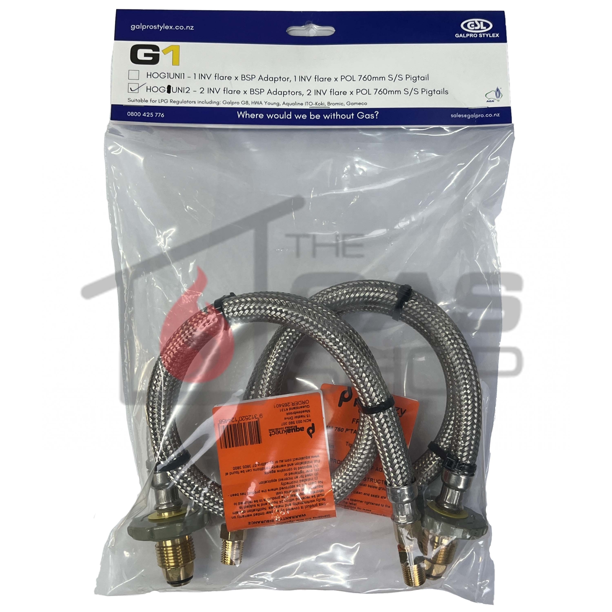 G1 Universal Pigtail Twin Kit - The Gas Shop
